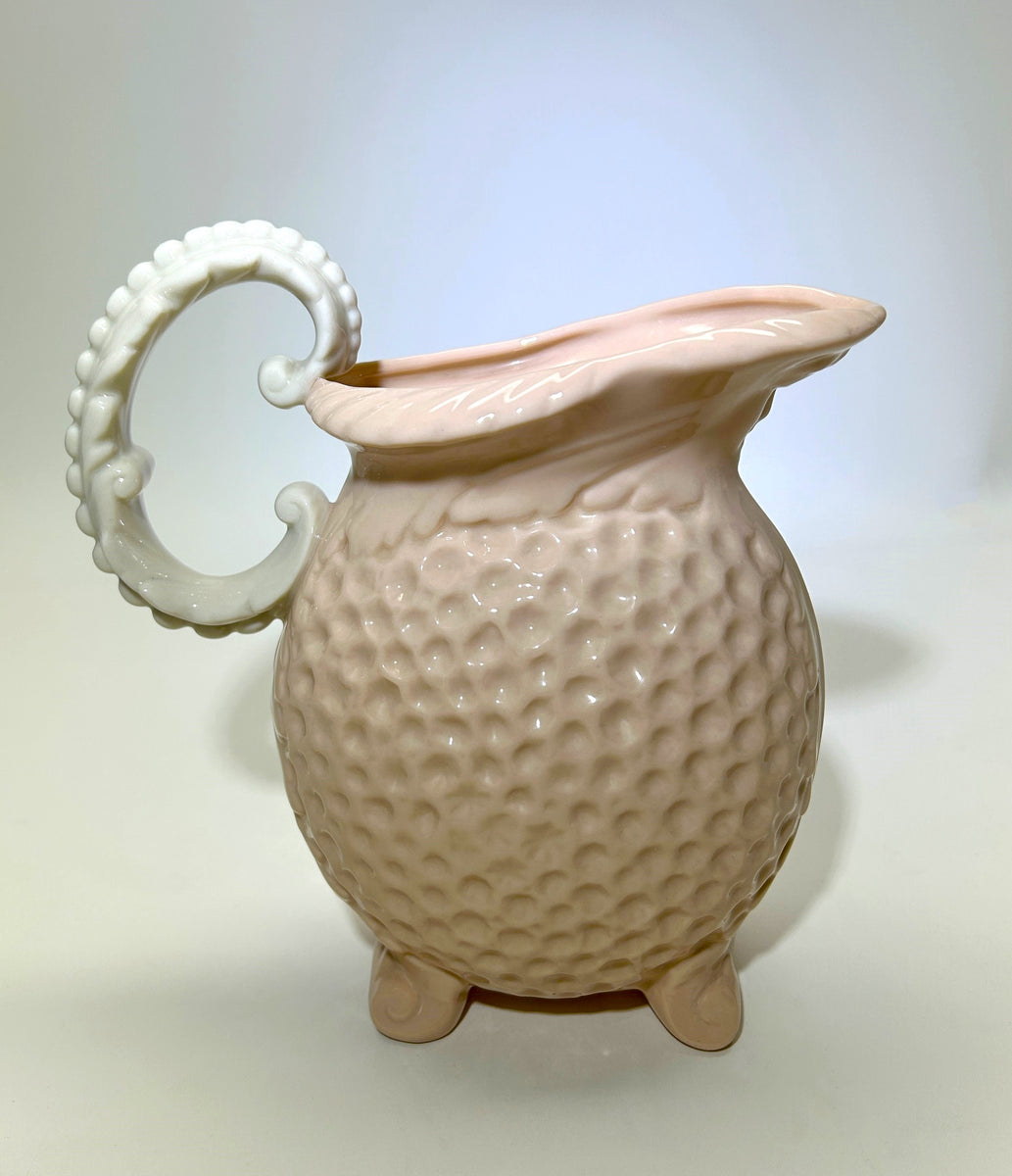 Lenox Pink Dimpled Figural 7"H Footed Pitcher. 1930-1950 – BINCHEY'S LLC.